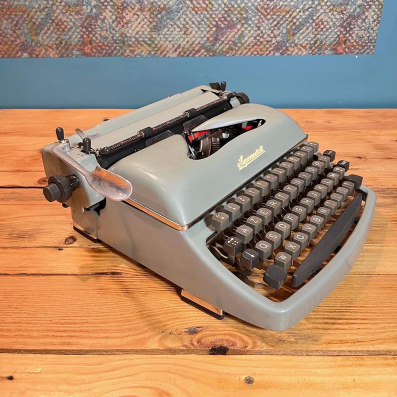 Vintage Typewriter - Rheinmetall Supermetall - AZERTY - Etsy