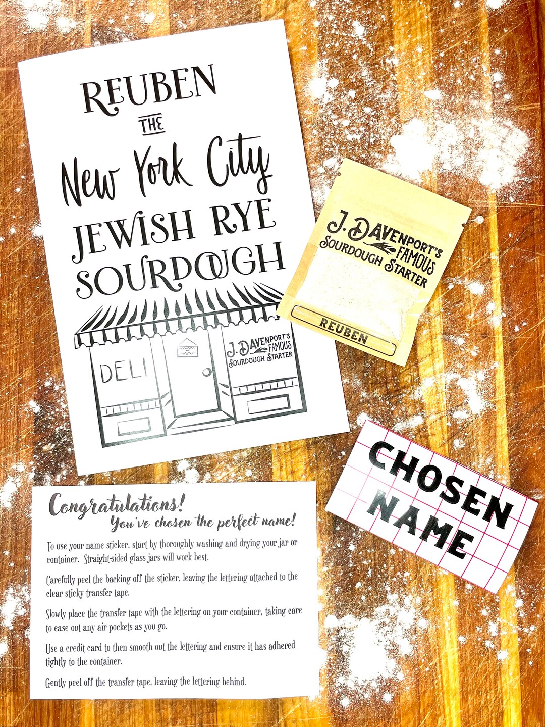NAME YOUR OWN: 100+ Years Old Authentic Jewish Wheat Rye Sourdough ...