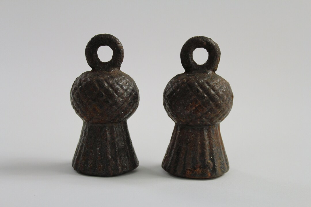 Vintage Tassel Cast Iron Garden Gate Weights / Paperweights / Doorstops ...