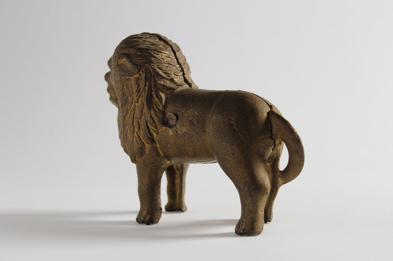 Antique Large Cast Iron Lion Bank / Early 1900s - Etsy