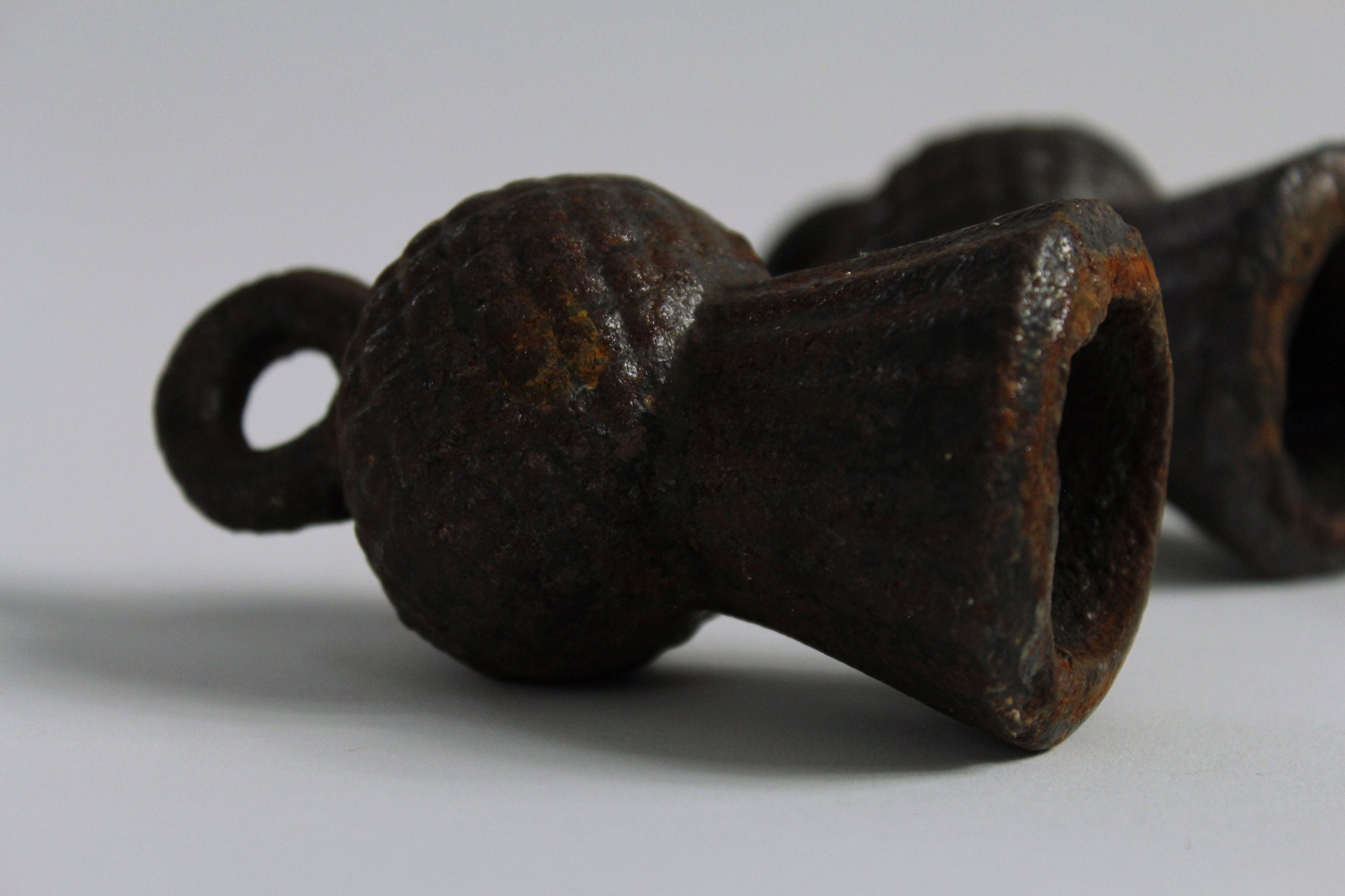 Vintage Tassel Cast Iron Garden Gate Weights / Paperweights / Doorstops ...
