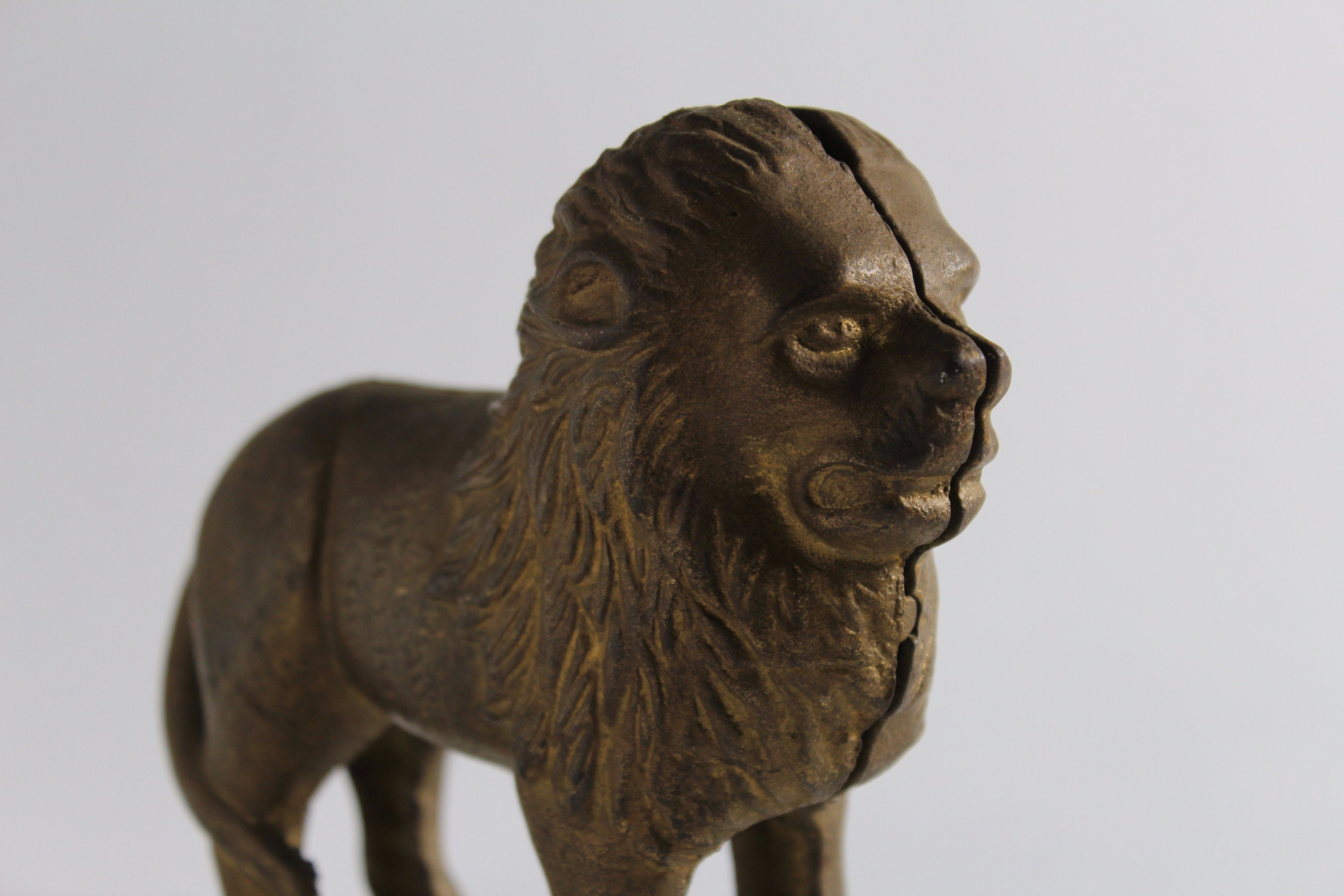 Antique Large Cast Iron Lion Bank / Early 1900s - Etsy