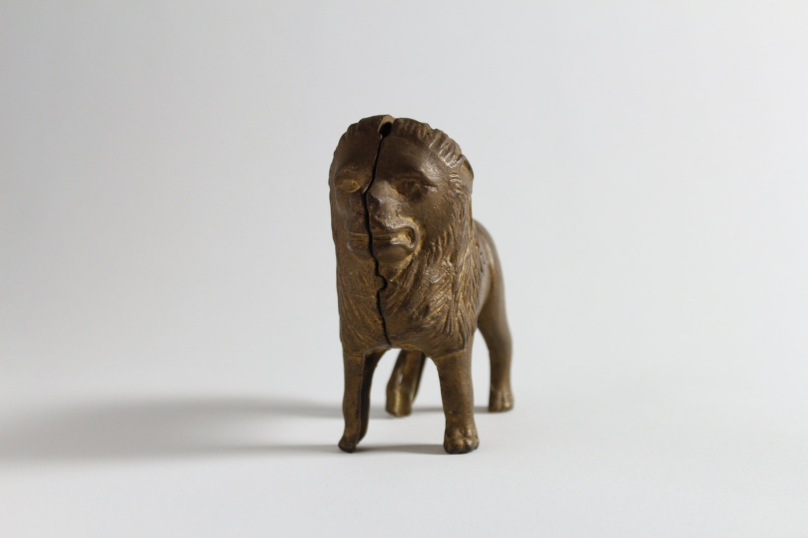 Antique Large Cast Iron Lion Bank / Early 1900s - Etsy