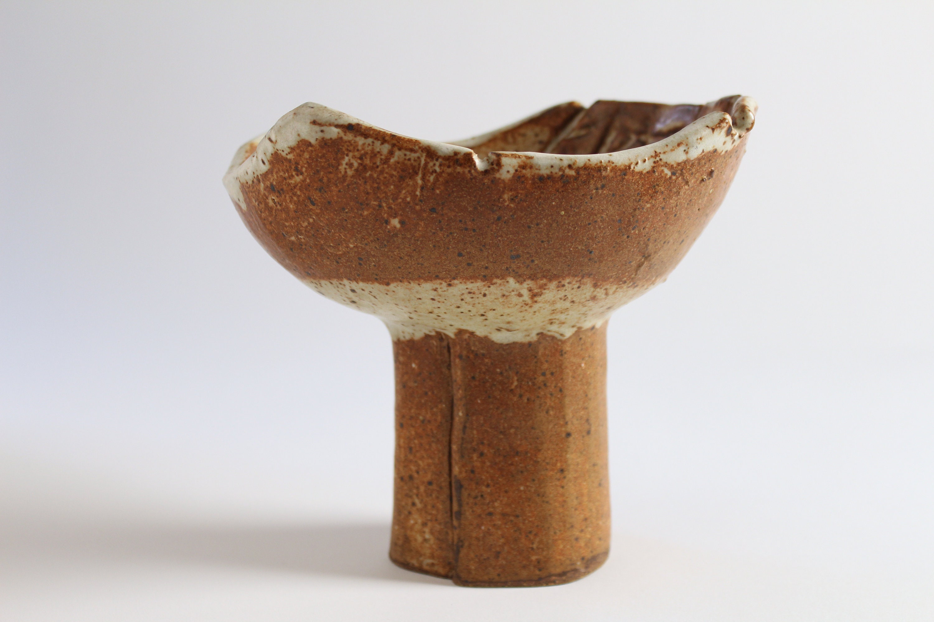 Vintage MCM Numbers and Letters Chalice Hand-built Sculpture / Signed ...