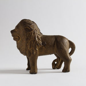 Antique Large Cast Iron Lion Bank / Early 1900s - Etsy