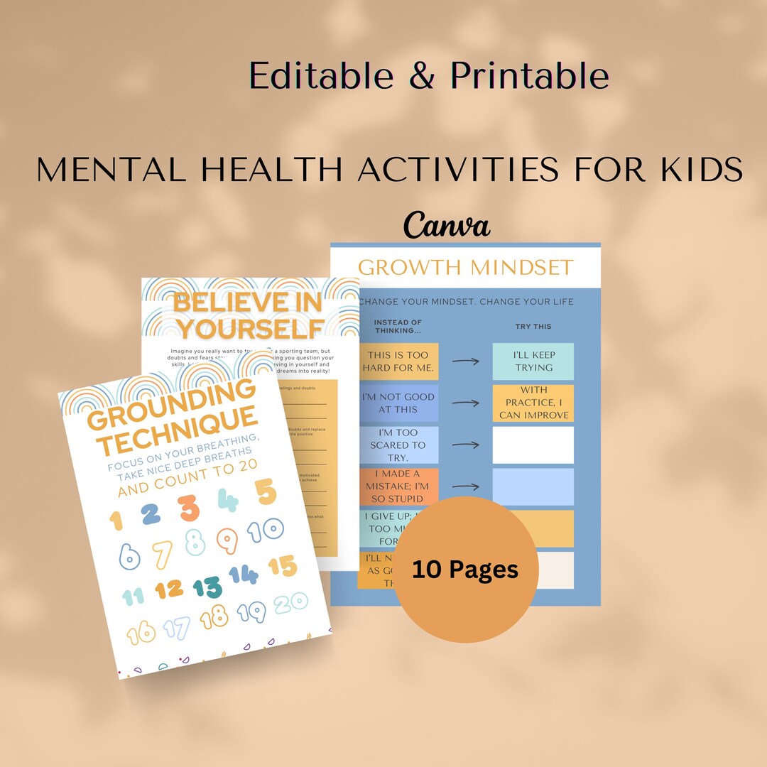 Mental Health Activities for Kids | Printable Grounding Techniques ...