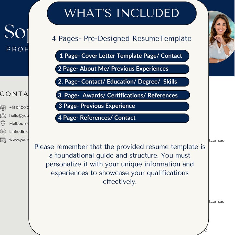 Editable Digital Resume Template | Instant Download & Printable ...