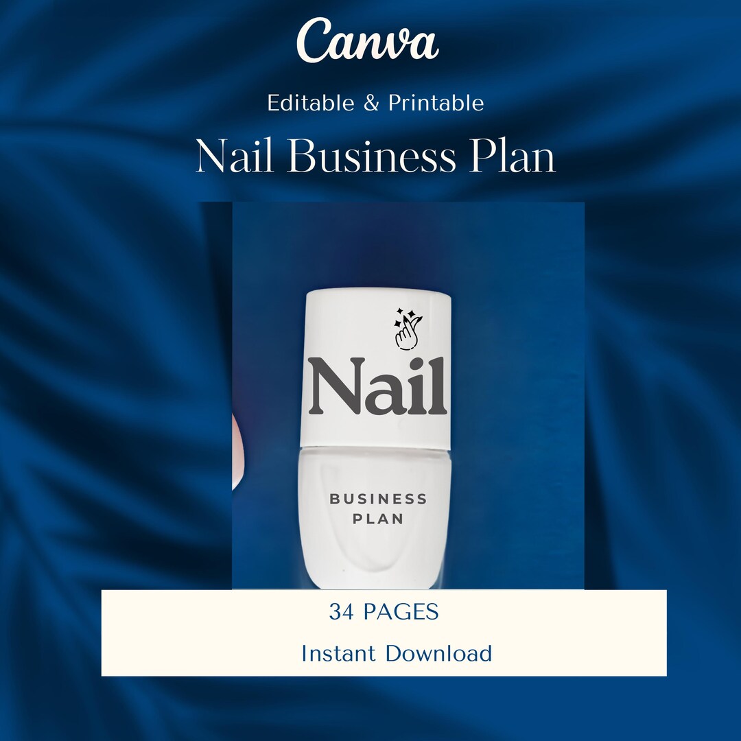 Editable Nail Business Plan Template | Instant Access | Printable Guide ...