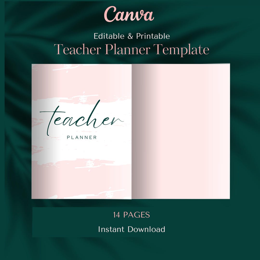Editable and Printable Digital Teacher Planner Template | Instant ...