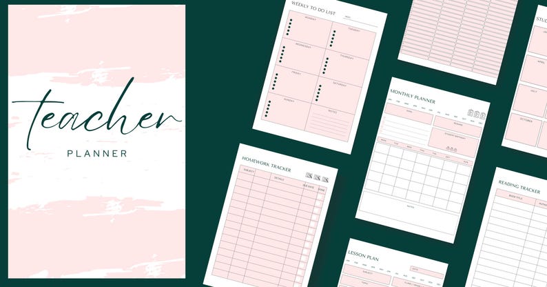 Editable and Printable Digital Teacher Planner Template | Instant ...