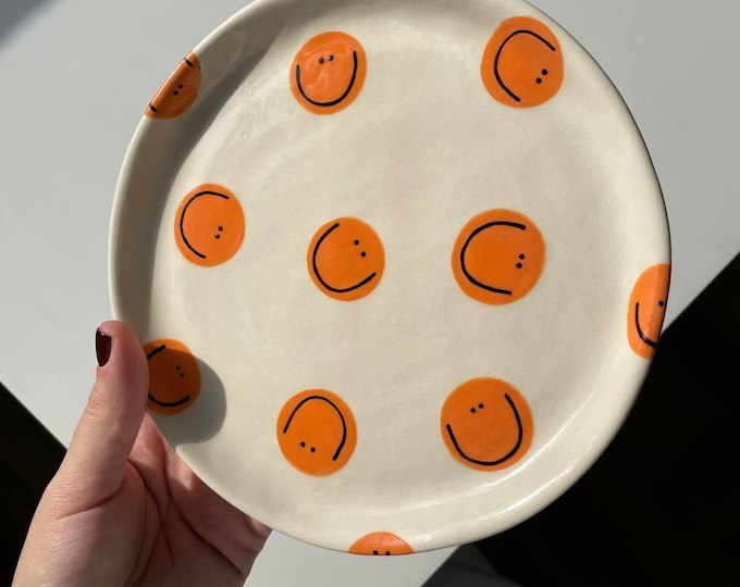 Cer Brogi Italy Plates 1980s Artisan Pottery Hand Painted Decorative ...