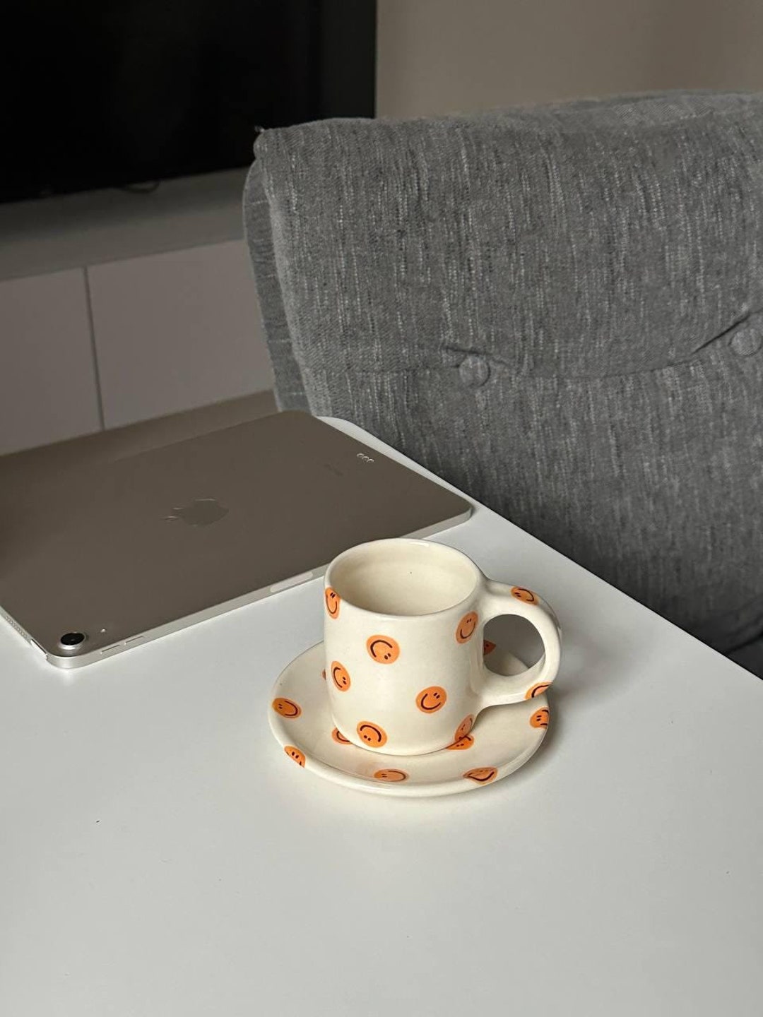 Mini Smiley Espresso Cup & Saucer Perfect for Kids or Coffee Lovers - Etsy