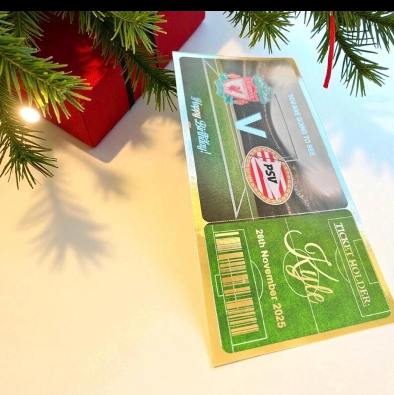 Foiled Rugby Ticket | Personalized Surprise Gift Voucher - Etsy Ireland