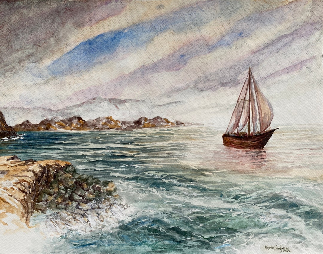 Setting Sail Watercolor Print - Etsy