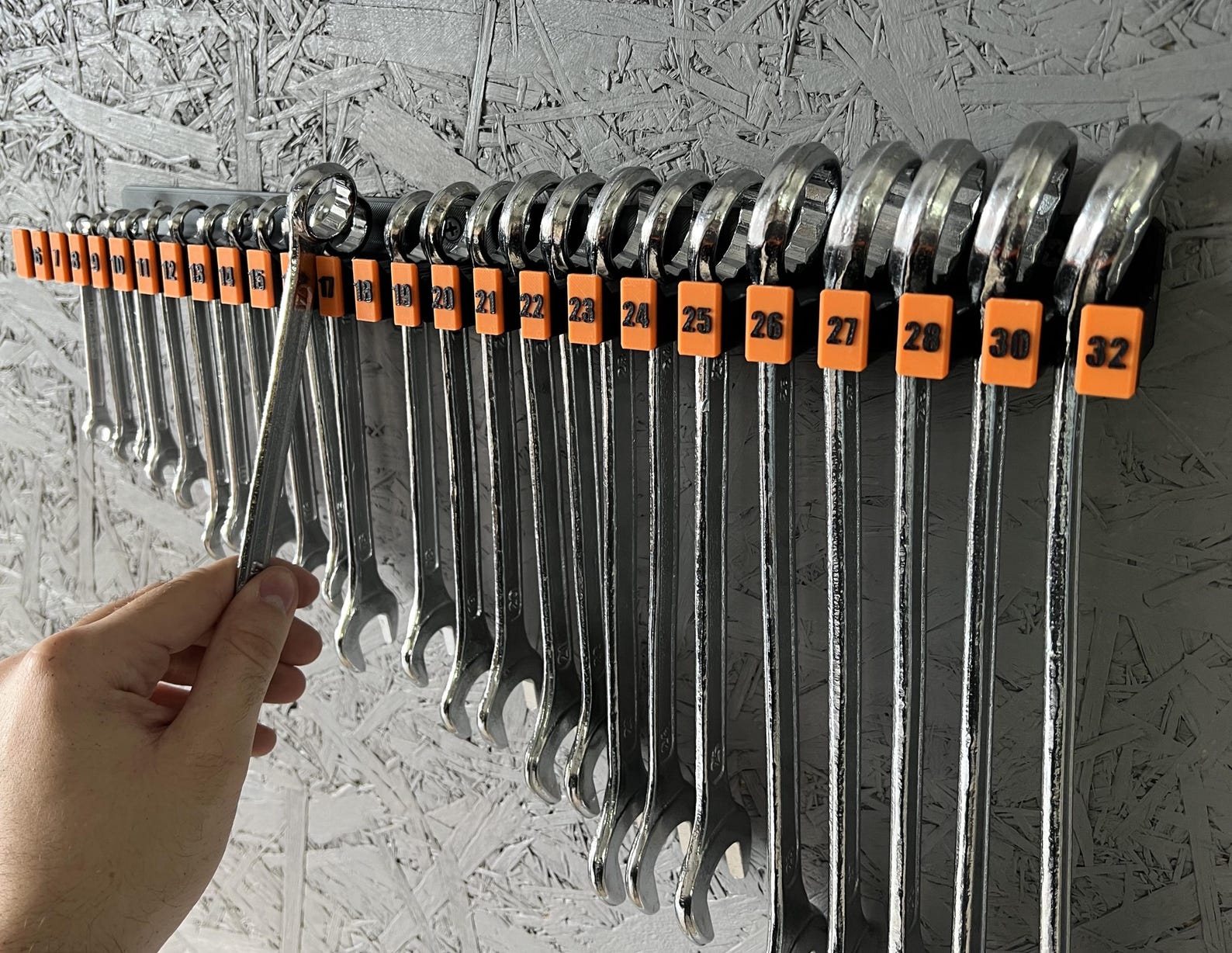 Wrench Wall Organizer 3D Printed – Custom Color & Label – SAE and ...