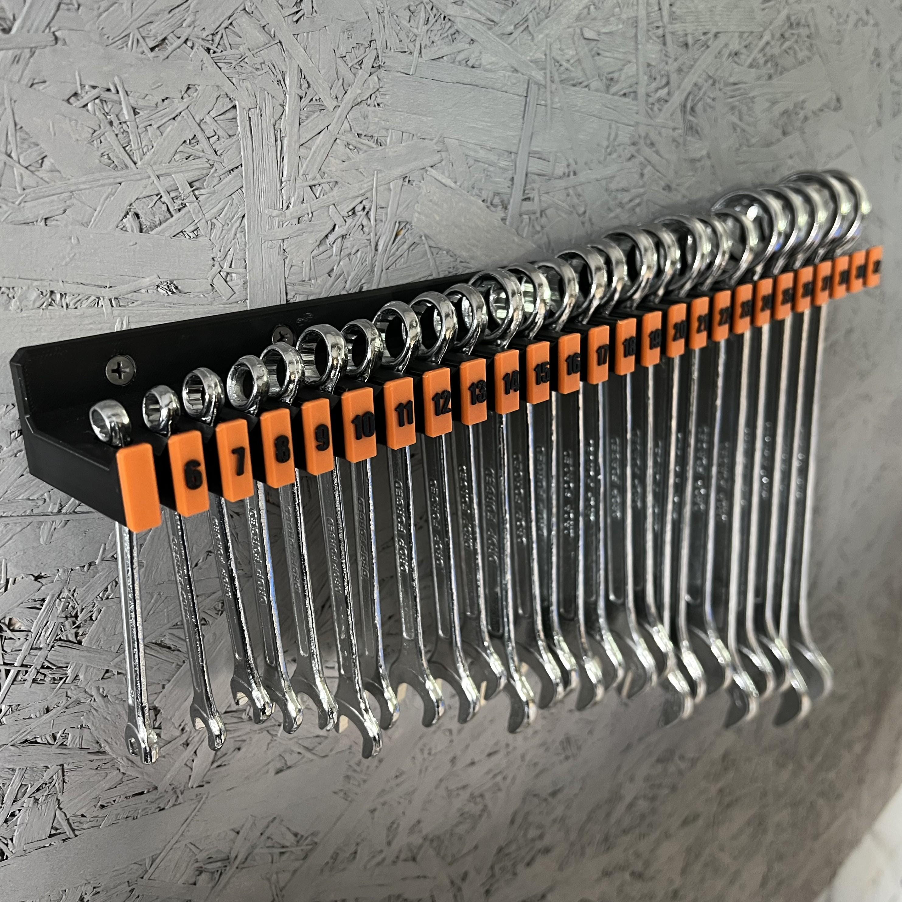 Wrench Wall Organizer 3D Printed – Custom Color & Label – SAE and ...
