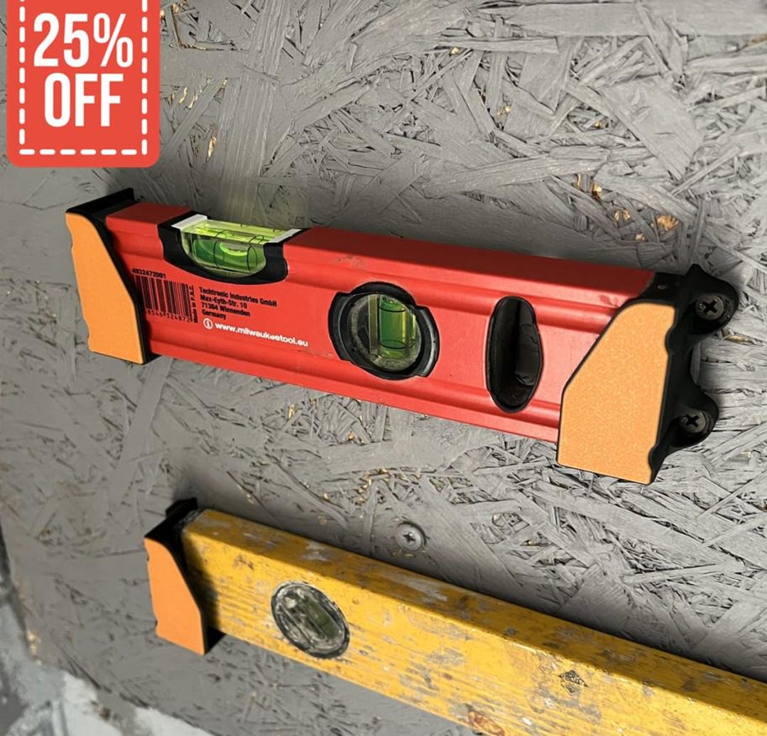 Spirit Level Wall Mount - 3D Printed - Universal Level Holder ...