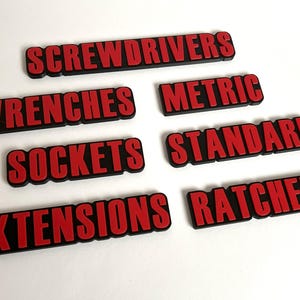 Magnetic Toolbox Labels 5 PCS – Personalized 3d-printed Emblems for ...