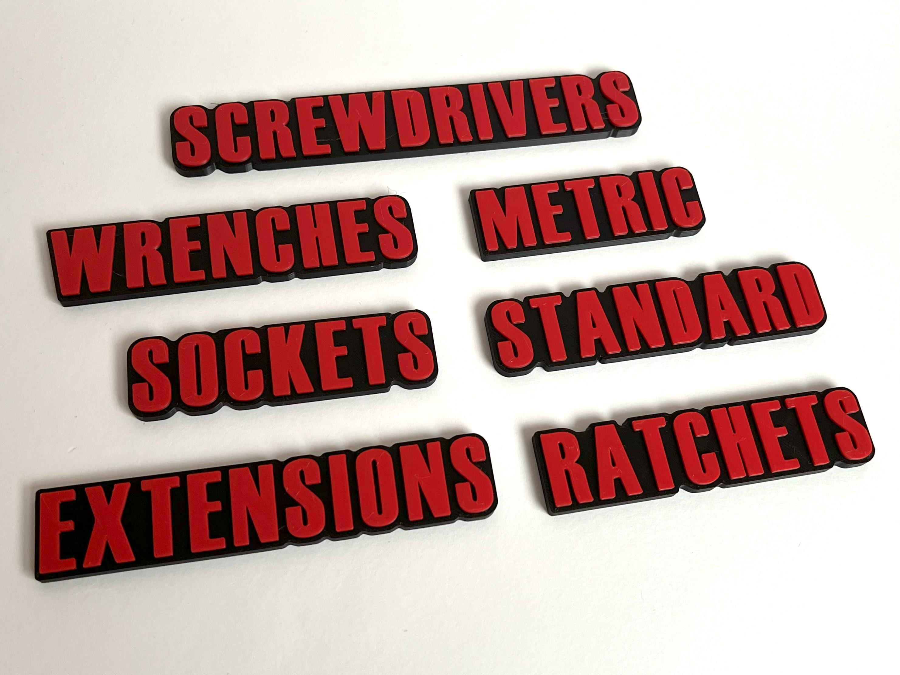 Magnetic Toolbox Labels 5 PCS – Personalized 3d-printed Emblems for ...