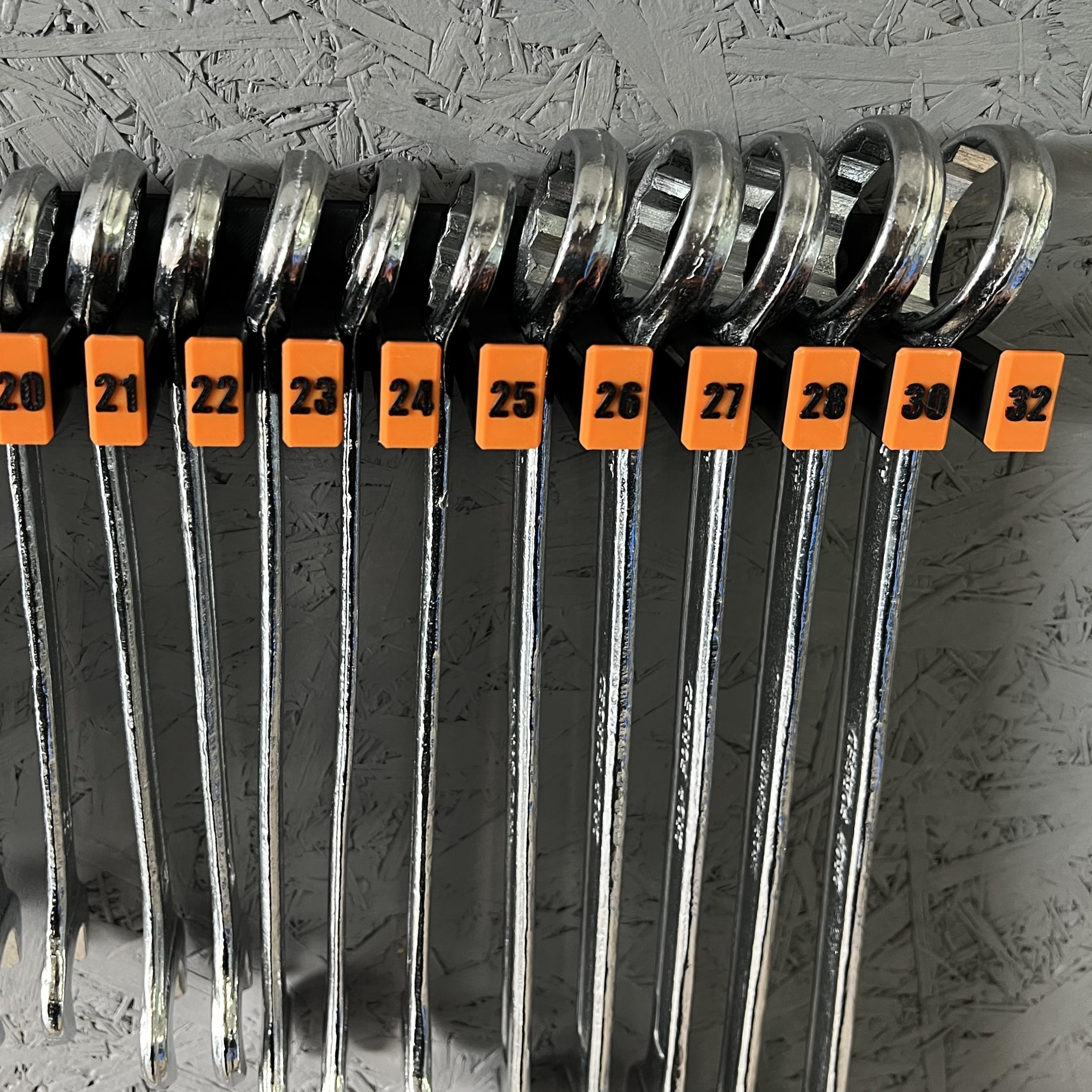 Wrench Wall Organizer 3D Printed – Custom Color & Label – SAE and ...