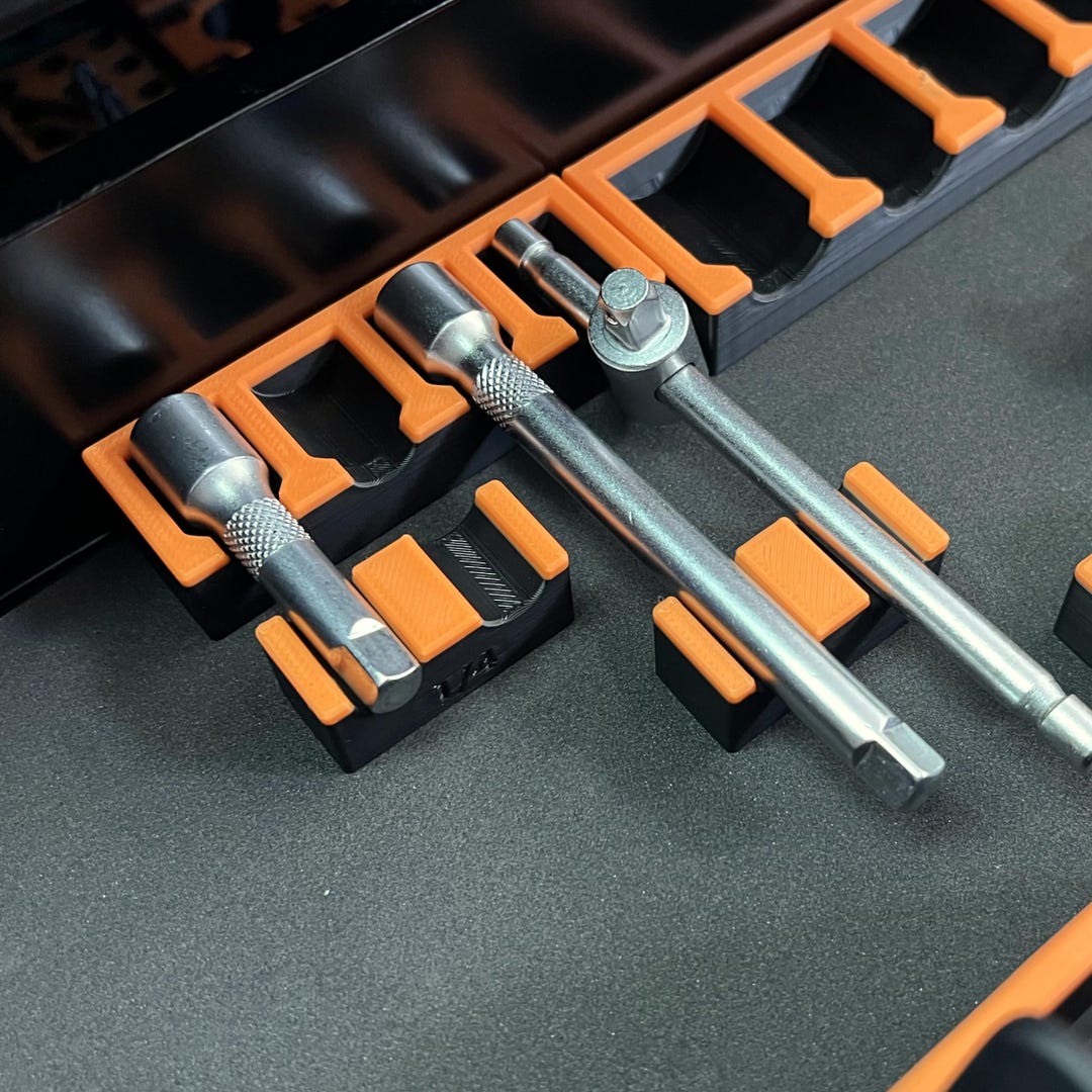 Magnetic Socket Extension Organizer Tray | Fits 1/4