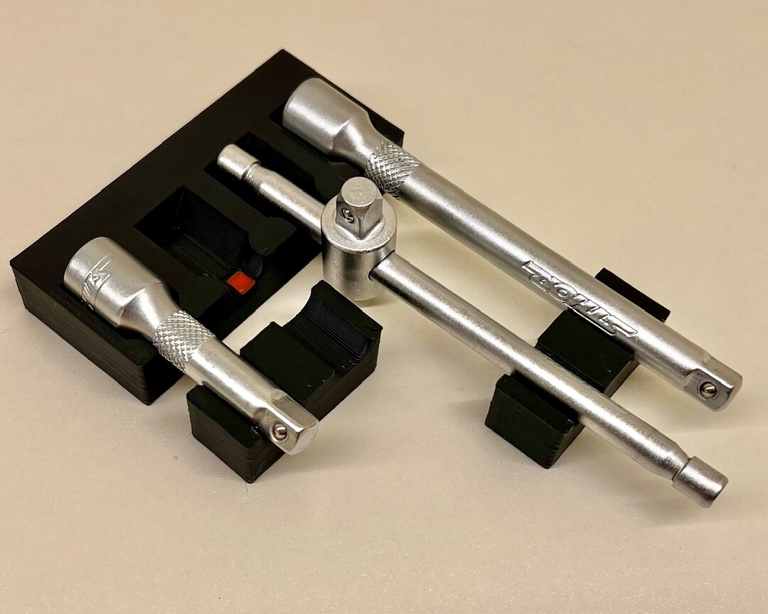 Magnetic Drive Extension Tool Organizer for 1/4'', 3/8'', and 1/2 ...
