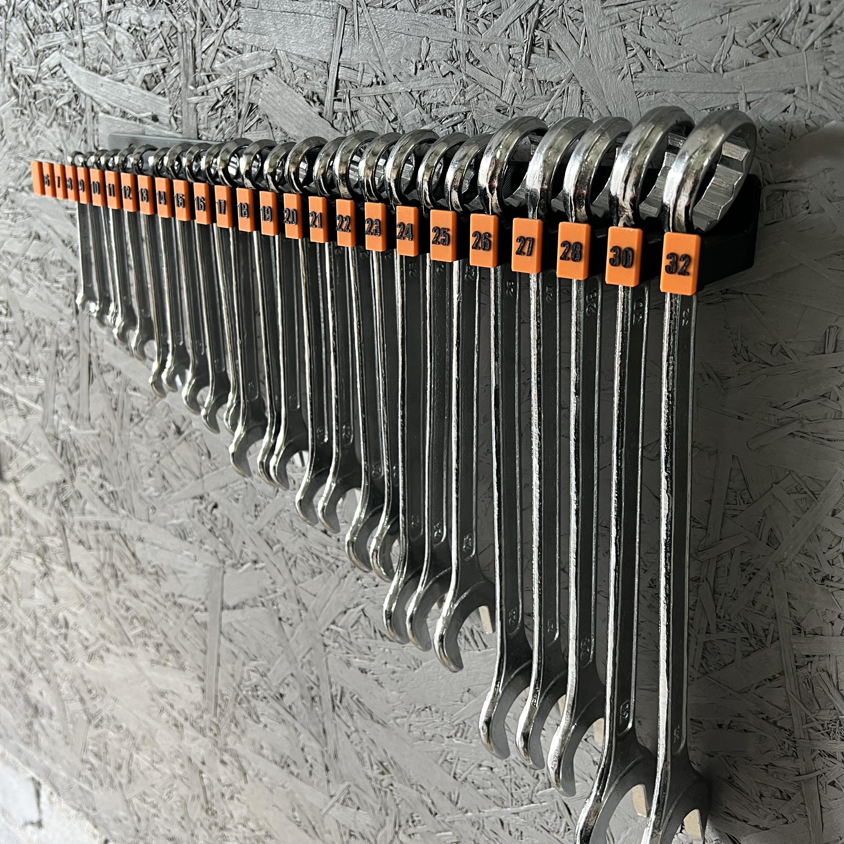 Wrench Wall Organizer 3D Printed – Custom Color & Label – SAE and ...