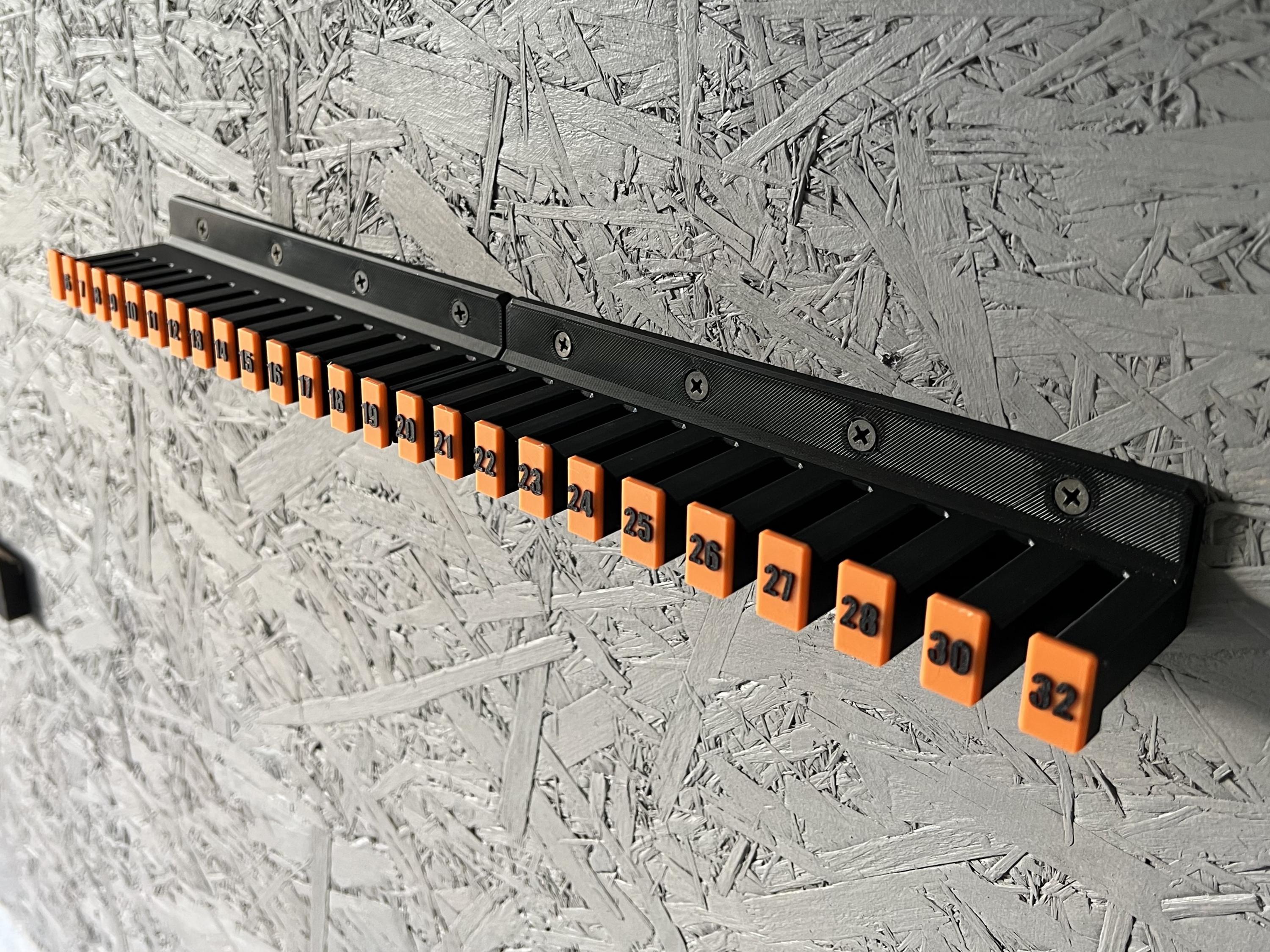 Wrench Wall Organizer 3D Printed – Custom Color & Label – SAE and ...