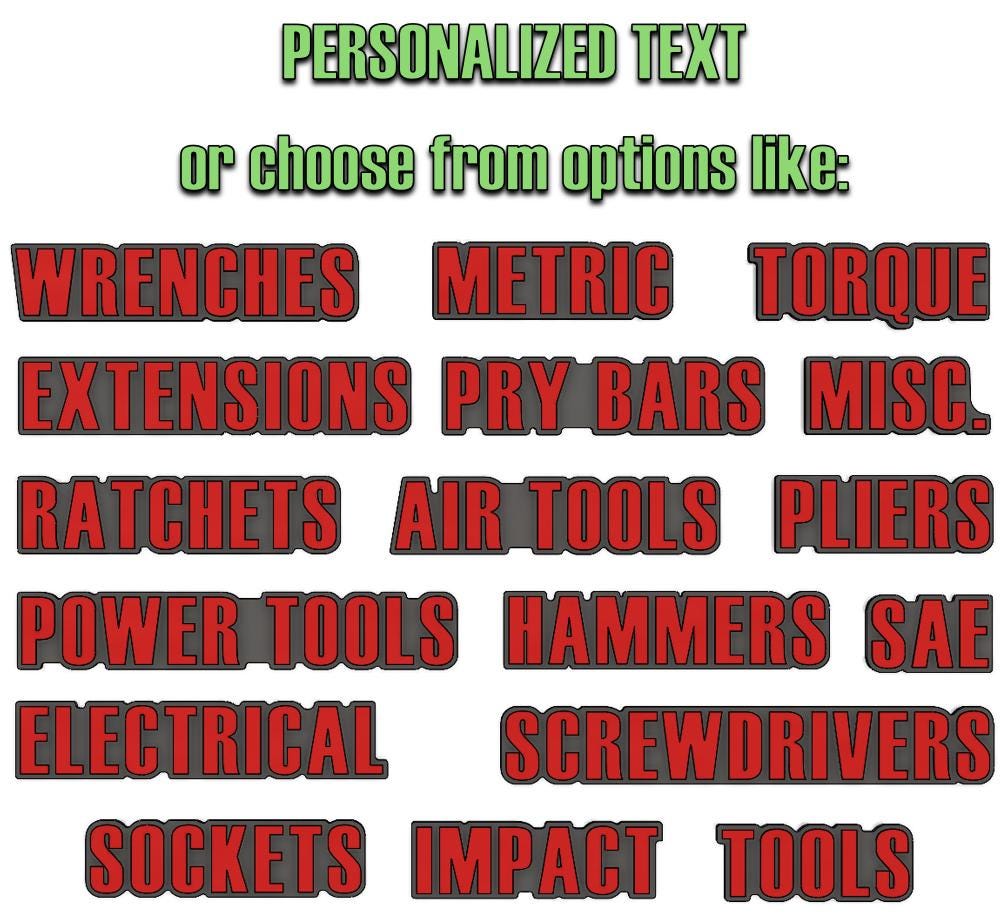 Magnetic Toolbox Emblems 5 PCS Personalized 3d-printed Markers for Tool ...