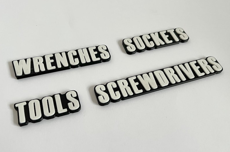 Magnetic Toolbox Labels 5 PCS – Personalized 3d-printed Emblems for ...
