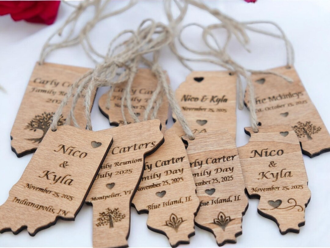 Wooden Map State Favors, Custom State Map Favor, Company or Brand Logo ...