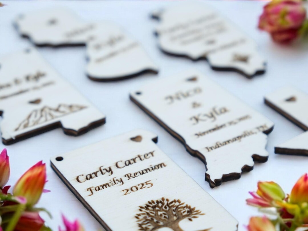 Wooden Map State Favors, Custom State Map Favor, Company or Brand Logo ...