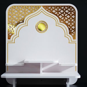 Altar Table and Wall Altar, Luxurious With Acrylic Gold Mirror ...