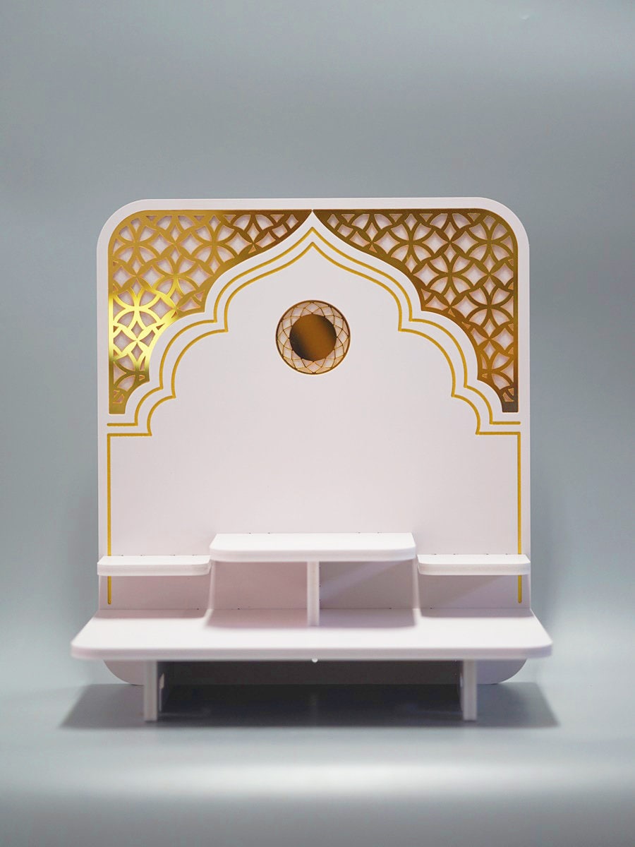 Altar Table and Wall Altar, Luxurious With Acrylic Gold Mirror ...
