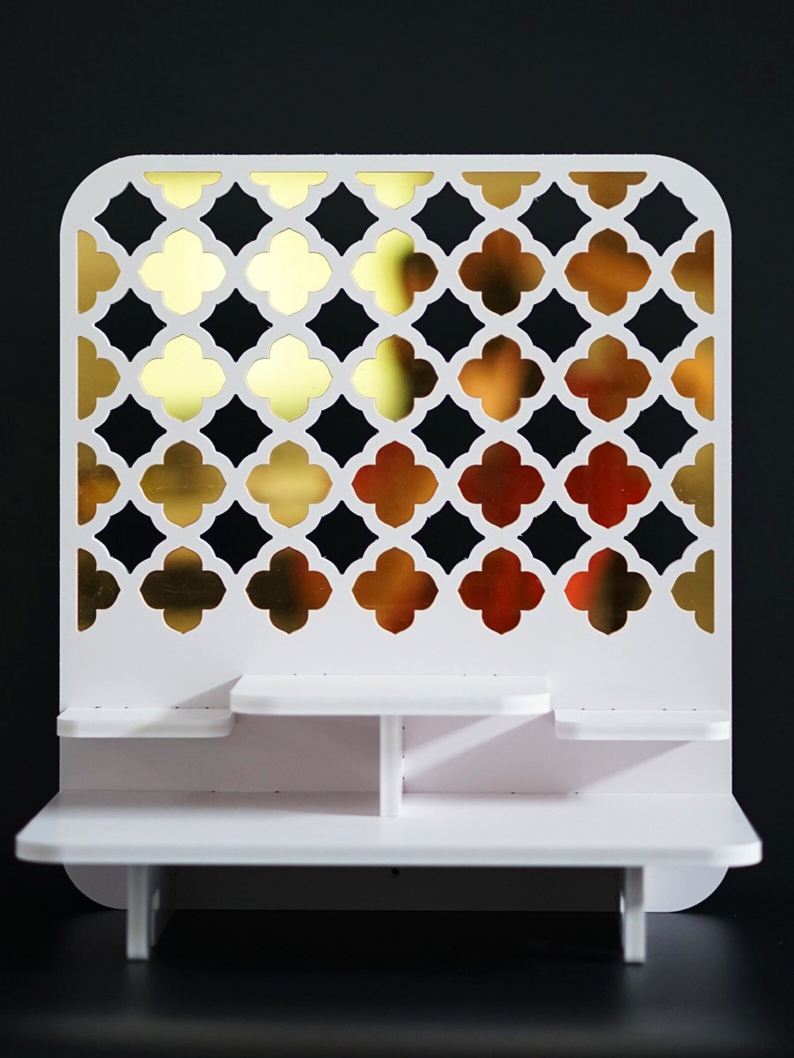 Altar Table and Wall Altar, Luxurious With Acrylic Gold Mirror ...