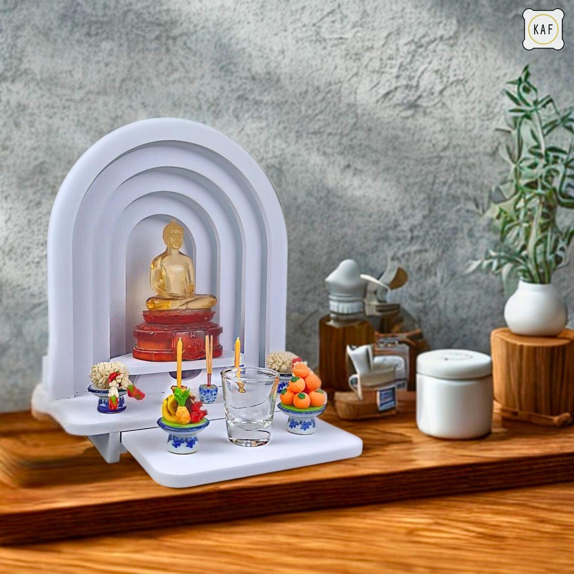 Modern Buddhist Altar Table With Sliding Tray – Wall-mounted or ...