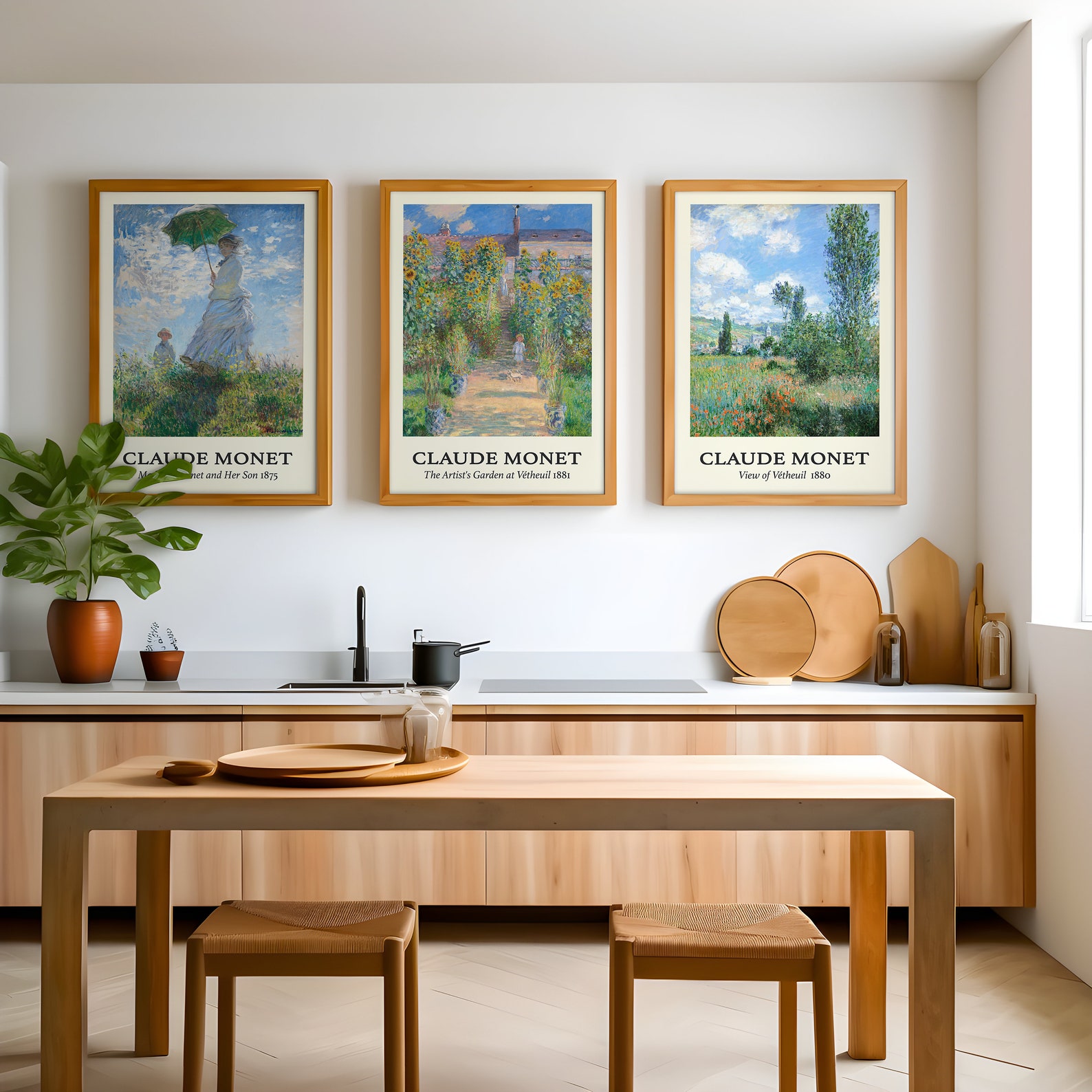 Claude Monet Set of 3 Printable Exhibition Posters, Vintage Painting ...