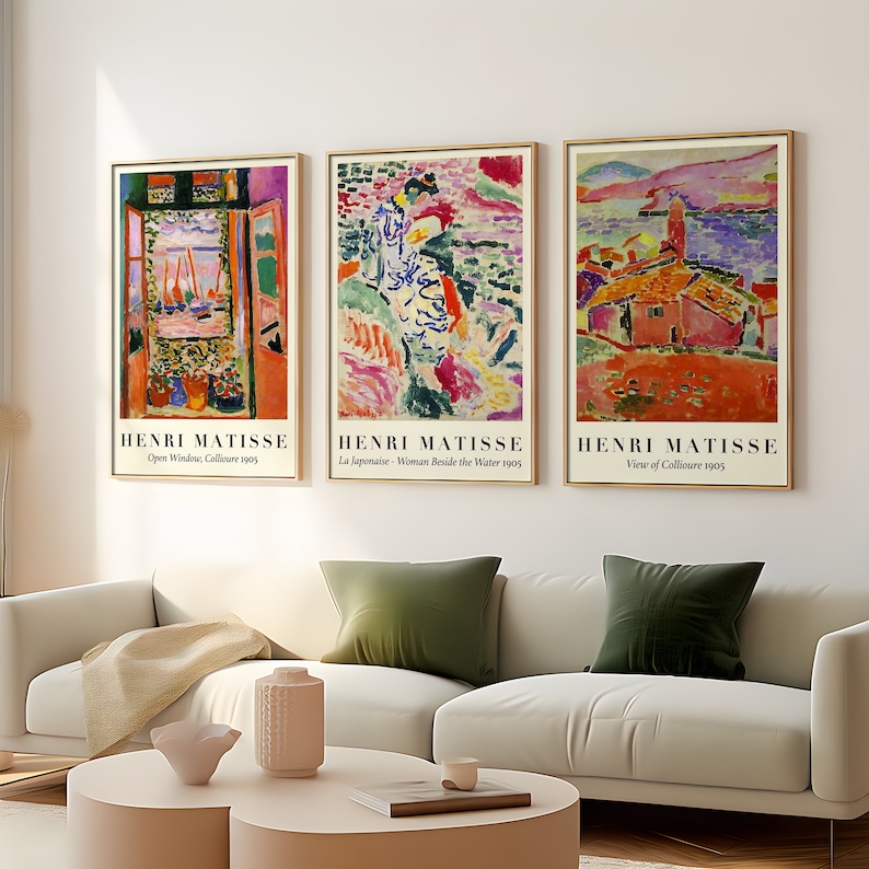 Matisse Print Set of 3, Matisse Wall Printable Wall Art, Exhibition Art ...