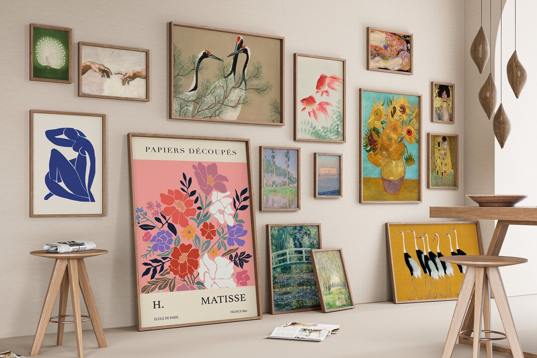 Vintage Art Prints MEGA Bundle - Eclectic Gallery Wall Set (digital ...