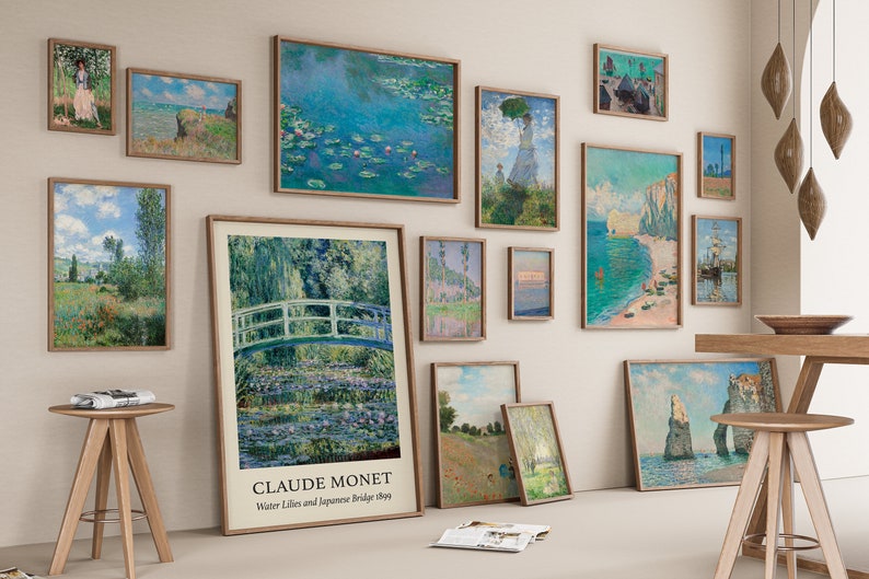 Claude Monet Set of 240 Printable Posters, Vintage Painting Gallery ...