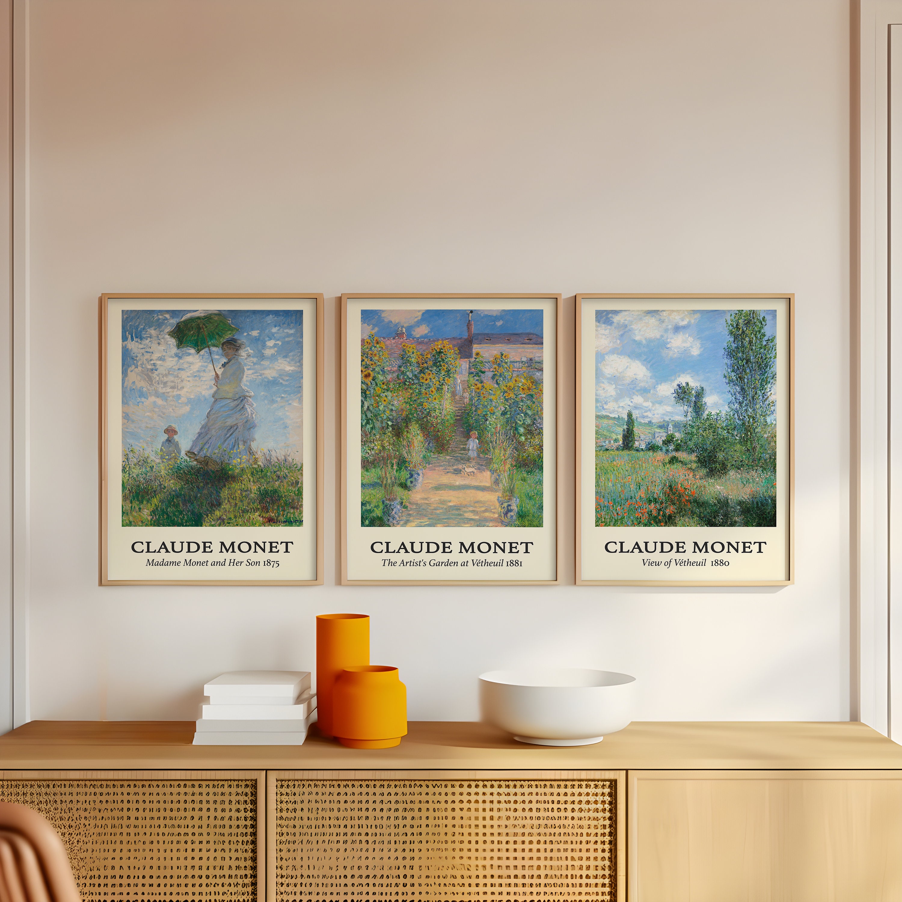 Monet Triptych Posters, Vintage Impressionism Art (digital Download) - Etsy