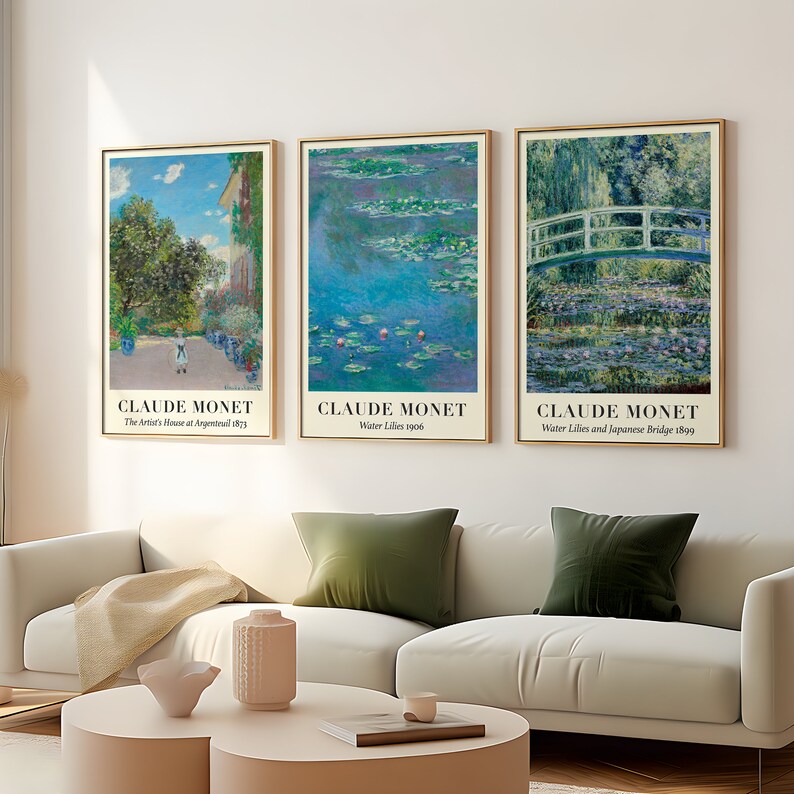 Claude Monet Set of 240 Printable Posters, Vintage Painting Gallery ...