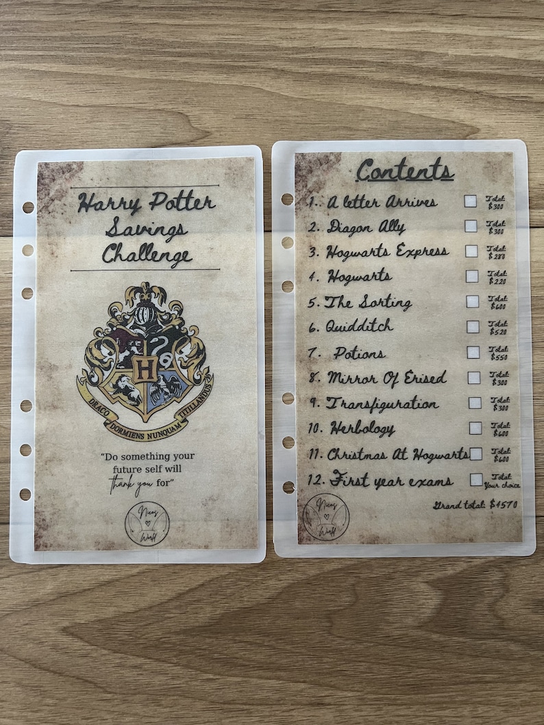 Harry Potter Savings Challenge Bundle with Binder Gloss or Matte ...