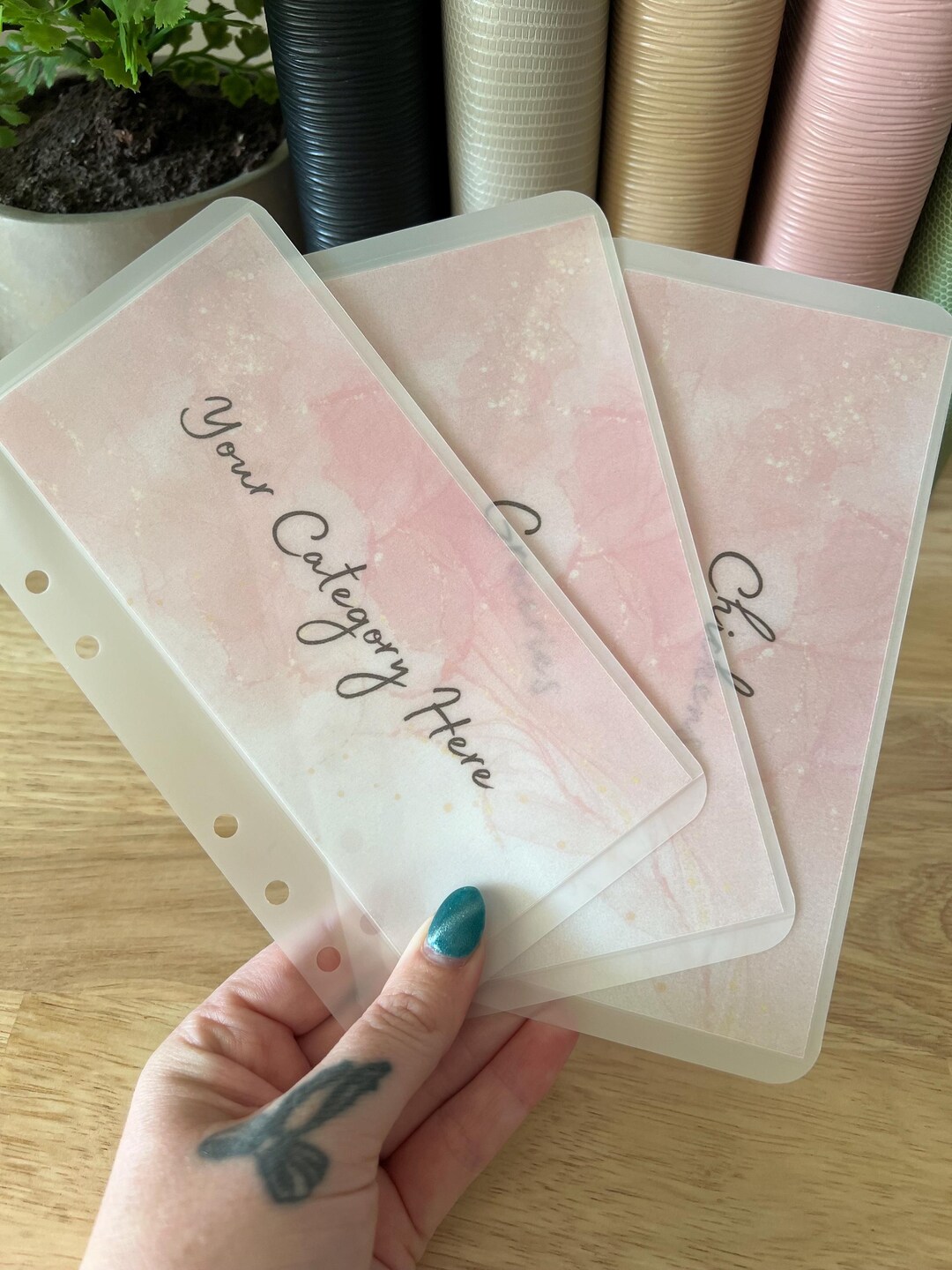 A6 Personalised Laminated Envelopes | Cash Stuffing Envelopes | Vellum ...