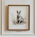 Vintage Easter Print, Bunny Printable Wall Art, Spring Oil Painting ...