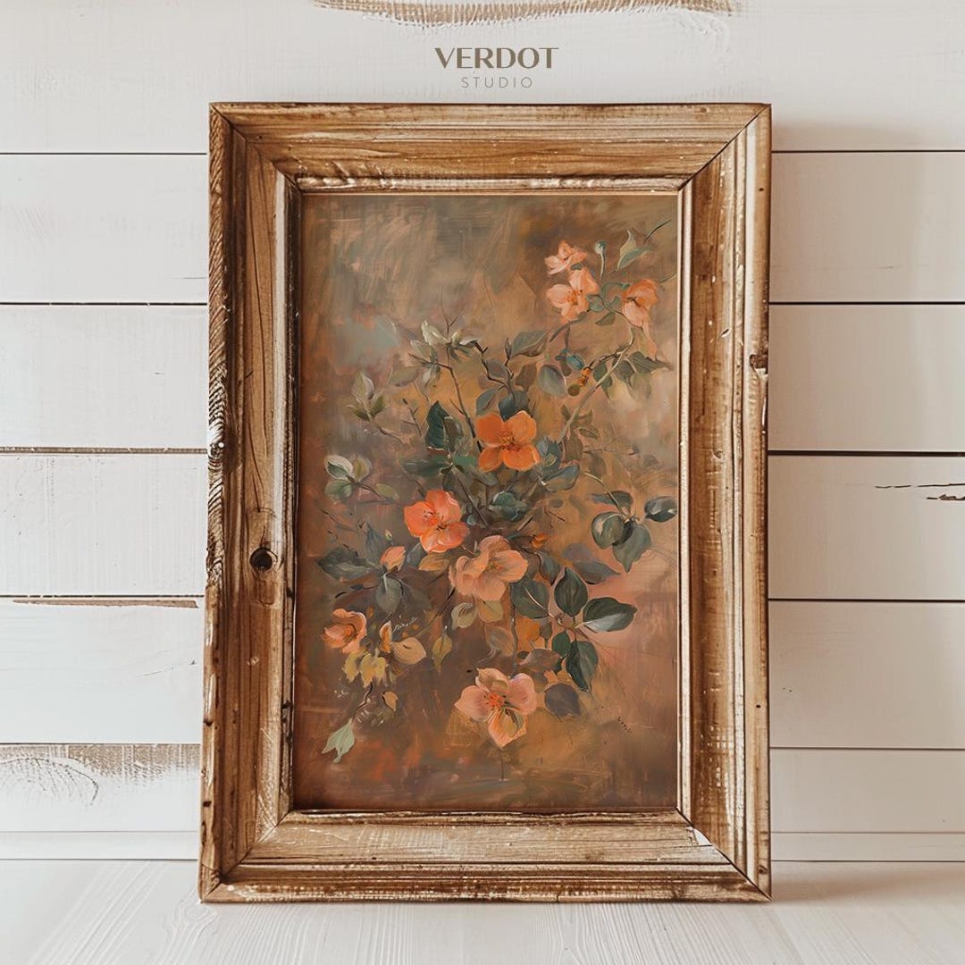 Fall Flowers Print, Vintage Floral Printable Wall Art, Autumn Flower ...