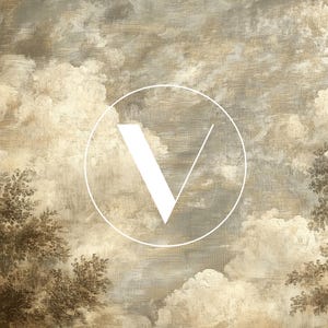 Cloudy Sky Tree Spring Frame TV Art, Vintage Sky Painting, Rustic ...