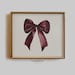Christmas Bow Print, Printable Wall Art, Moody Antique Holiday Painting ...