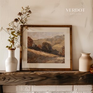 Rustic Fall Print, Landscape Printable Wall Art, Neutral Vintage ...