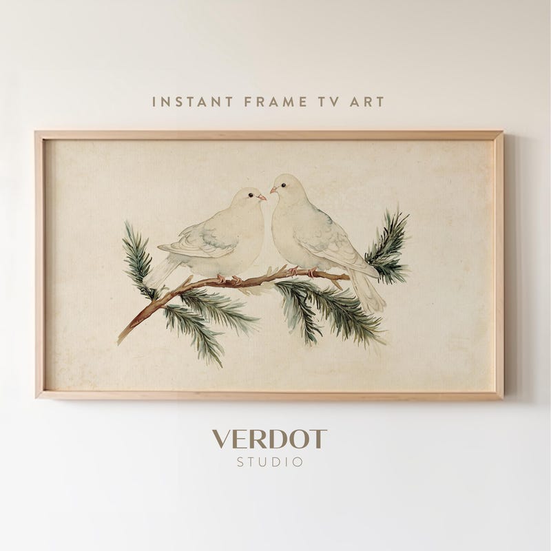 Doves Painting Framed - Etsy